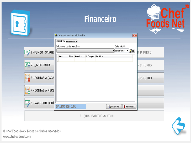 Financeiro Movimentação Bancária
